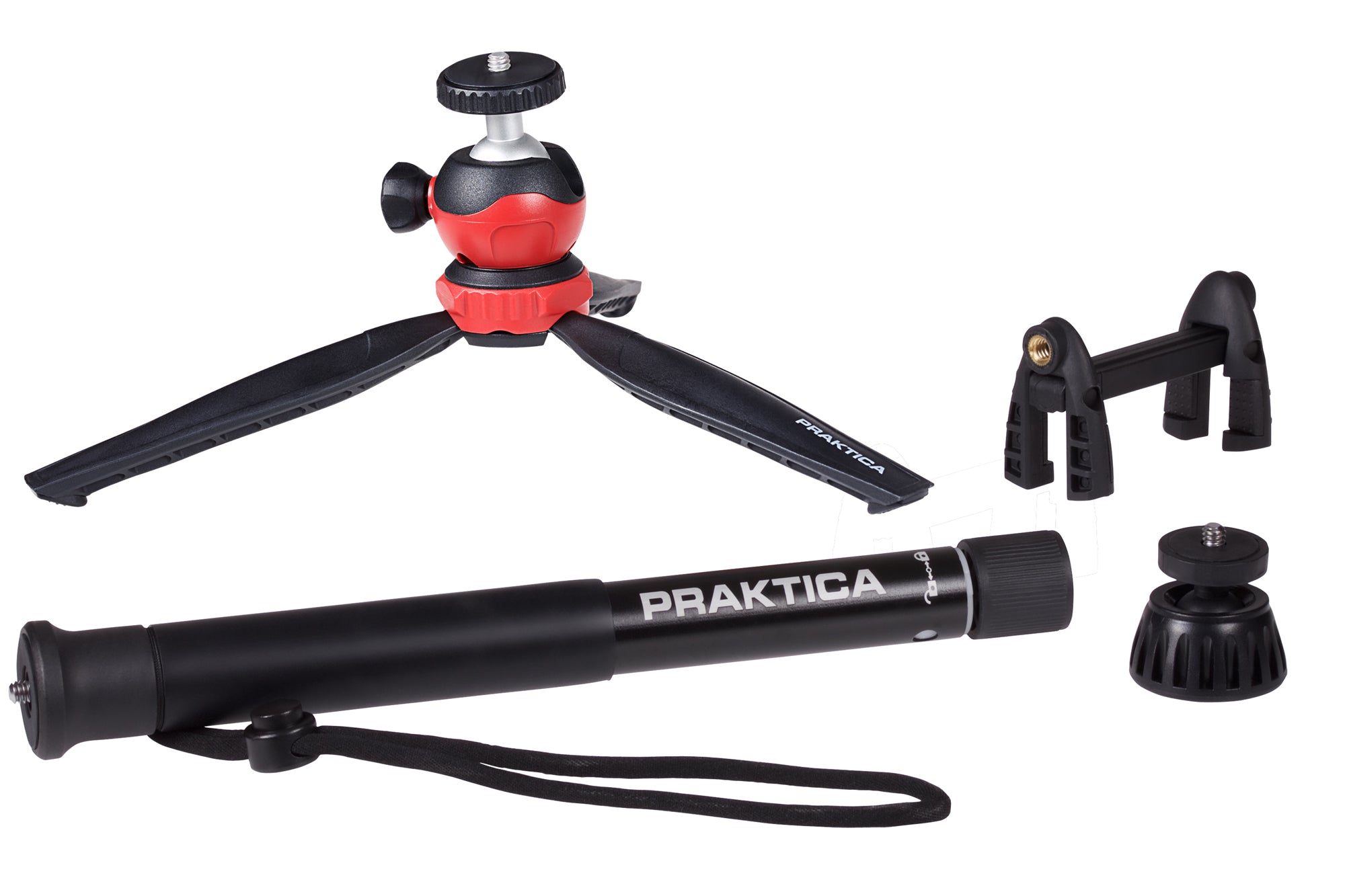 Universal 4in1 Desktop Tripod & Monopod Kit – PRAKTICA